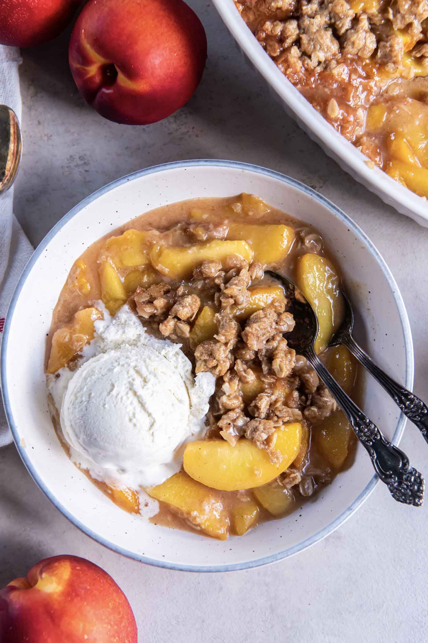 Peach Crisp Recipe - Kristine's Kitchen